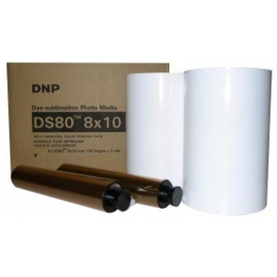 DNP DS80 8"x10" Print Pack for use with DS80 Printer, 2 Rolls 130 prin ...