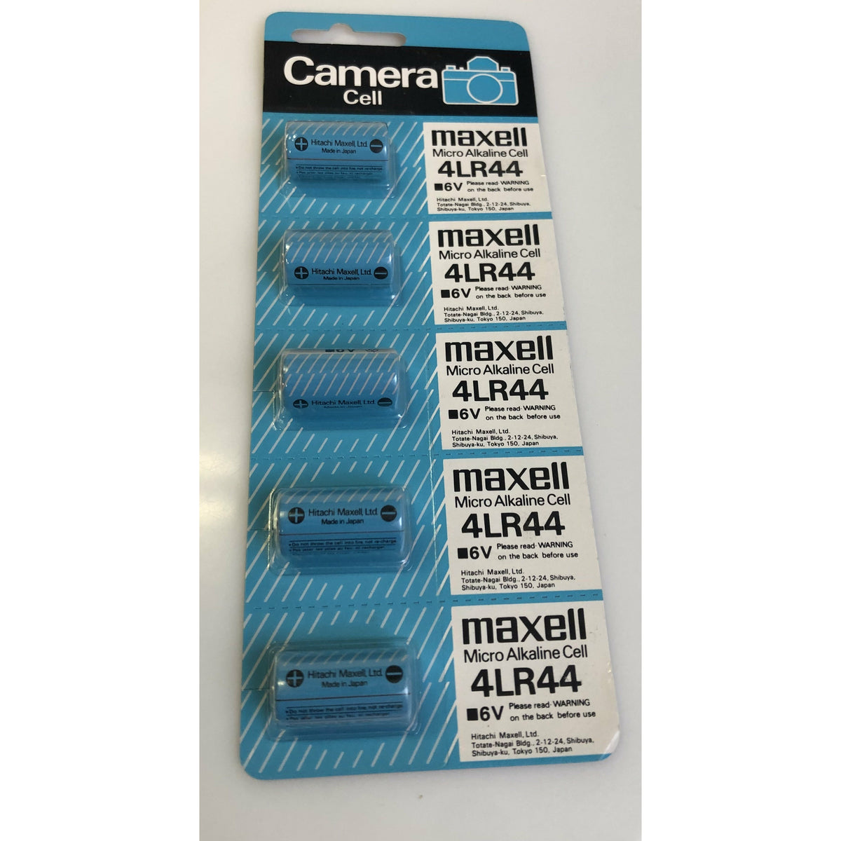 Maxell 4LR44 Micro Alkaline Cell Batteries (Strip of 5) – Continent-Wide