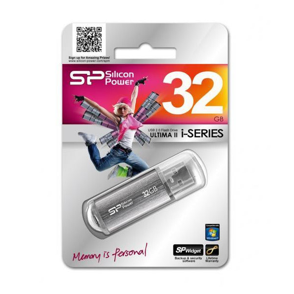Silicon Power 32GB USB 2.0 ULTIMA II-1 Silver – Continent-Wide